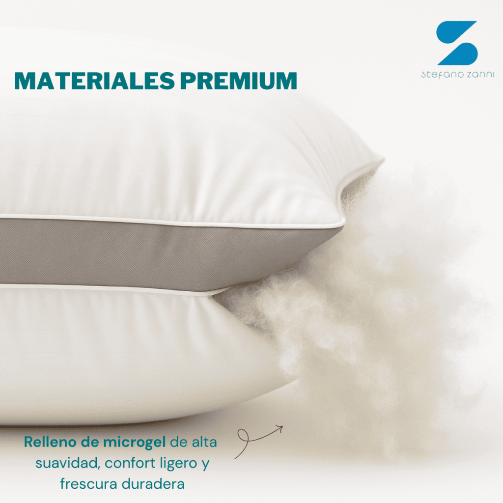 Almohada Lux Media 100% Algodón | Confort Premium – Stefano Zanni Home